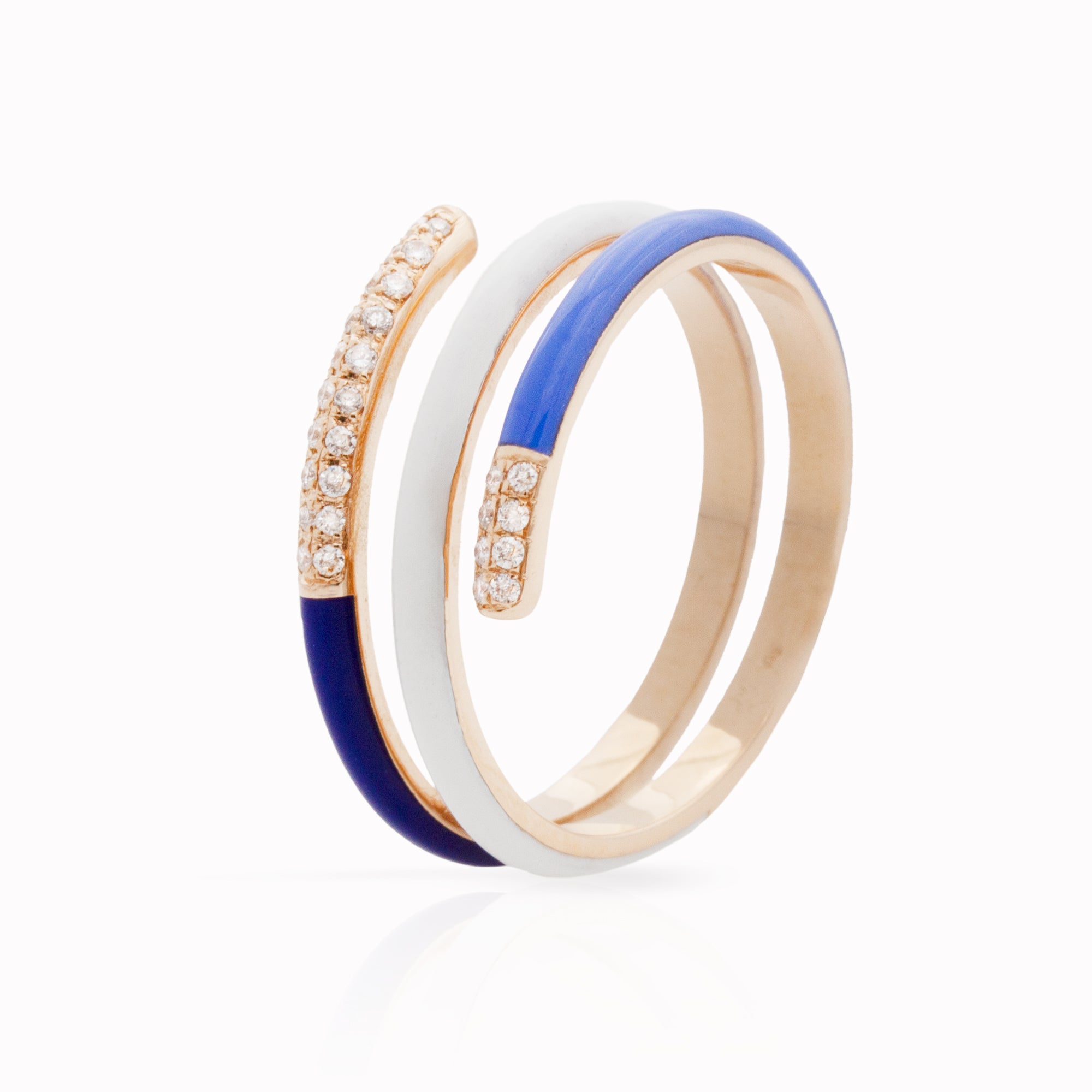 Gaudi Ring with diamonds & enamel – Randa Tabbah Fine Jewelry