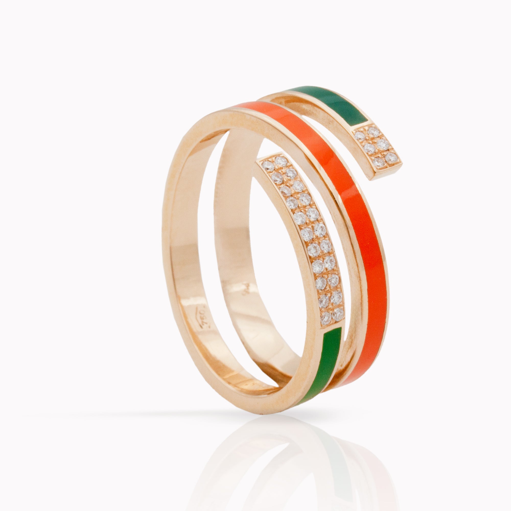 Gaudi Ring with diamonds and enamel – Randa Tabbah Fine Jewelry